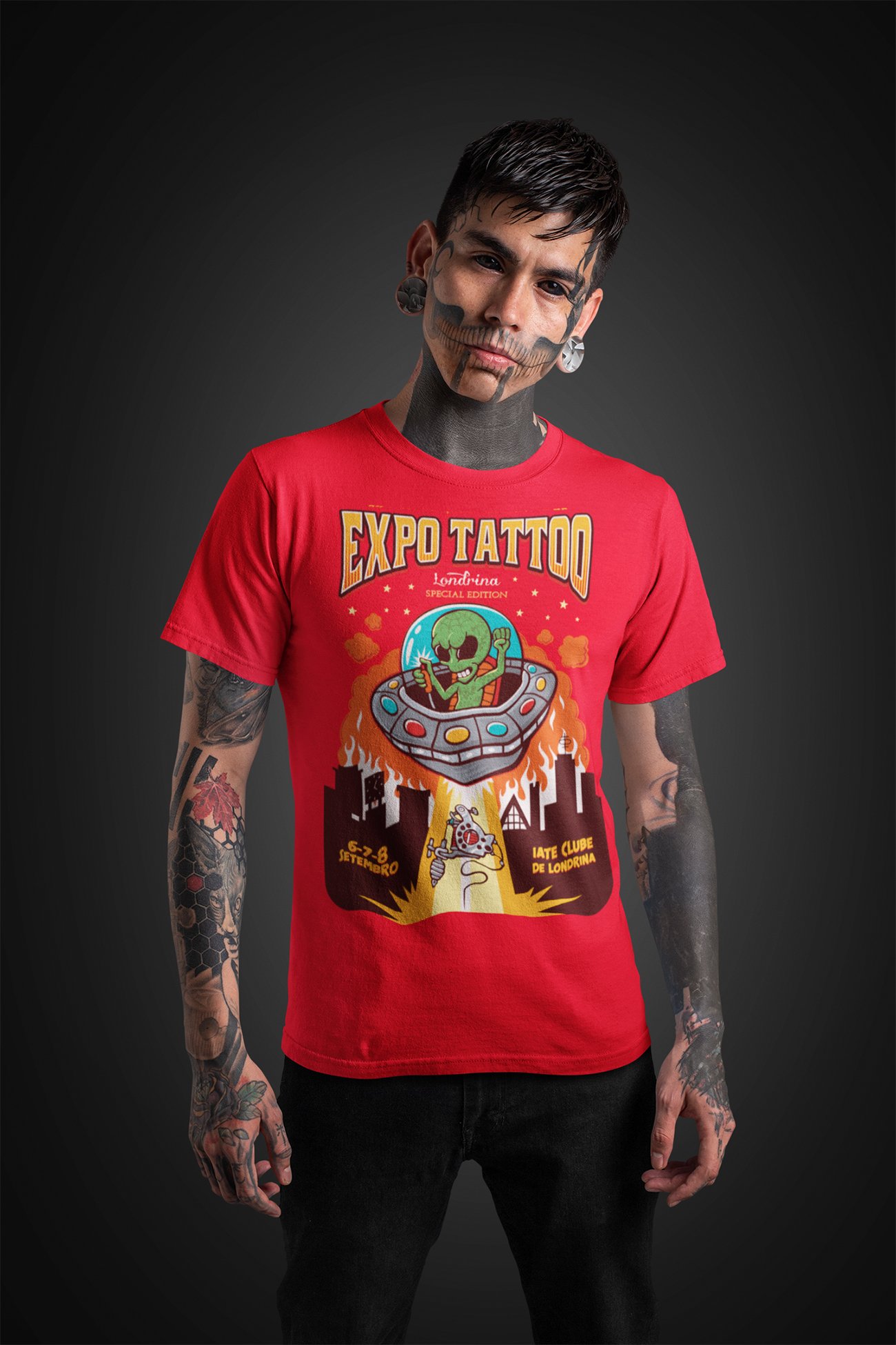 Camiseta Vermelha Expo Tattoo 2024 Londrina Special Edition Pré-Venda ...